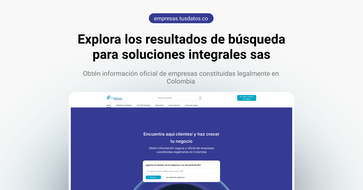 soluciones integrales sas | Tusdatos Empresas | Tusdatos Empresas